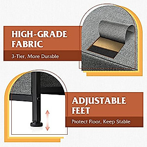 WLIVE Fabric Dresser for Bedroom, Chest of Drawers, Bedroom Dresser TV Stand for 32 40 43 inch TV, Wide Dresser with 8 Large Deep Drawers for Living Room, Closet, Dormitory, Dark Grey