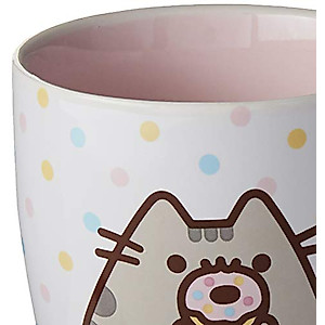 Pusheen by Our Name is Mud “Donut” Stoneware Coffee Mug, Pink, 12 oz.