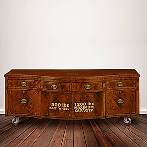 4 All Steel Swivel Plate Caster Wheels w Brake Lock Heavy Duty High-gauge Steel Gray (3" With Brake)