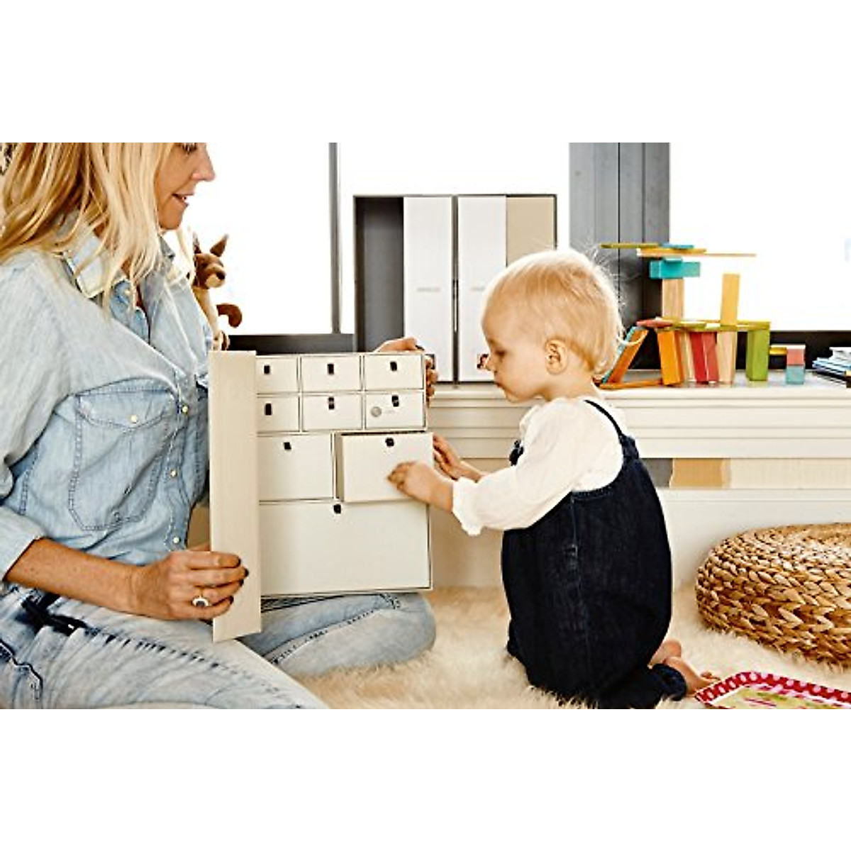 Savor | Deluxe Baby Keepsake Box | Fabric Bound Acid-Free Newborn Keepsake and Memory Organizer with Labels for Pregnancy, Mother’s Day, Baby Shower, New Baby and Maternity Gifting