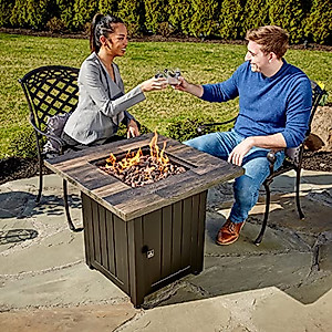 Endless Summer, The Riley, 28" Square Outdoor Propane Gas Fire Pit
