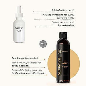 Eve Hansen Organic Sweet Almond Oil for Skin | (8 oz) Hair Growth Oil, Body Oil for Dry Skin, Carrier Oil for Essential Oils | Massage Oil, Organic Face Moisturizer for Skin, Hair Oil and Nail Oil