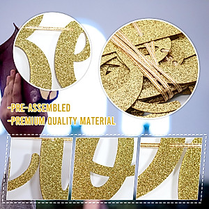 SparkDot Best Youth Pastor Ever Banner, Funny Decor for Youth Pastor, Pre-strung Pastor Appreciation Decorations, Youth Ministry Leader, Youth Minister, Church Leader, Gold Glitter