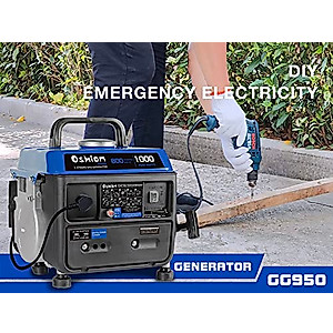 TUFFIOM GG950 Portable Generator, 1000W Gasoline Powered Generator Creat for Camping Back Yard BBQ's and Parties，EPA & CARB Compliant