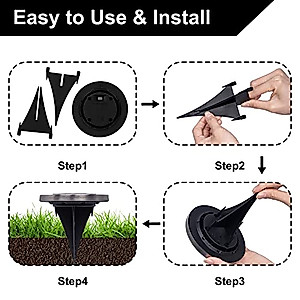 Solar Ground Lights Outdoor 4 Pack, 8 LED Colored Solar Disk Garden Lights Waterproof Inground Landscape Lighting for Yard Deck Lawn Patio Pathway Walkway Driveway with Multiple Changing Colors