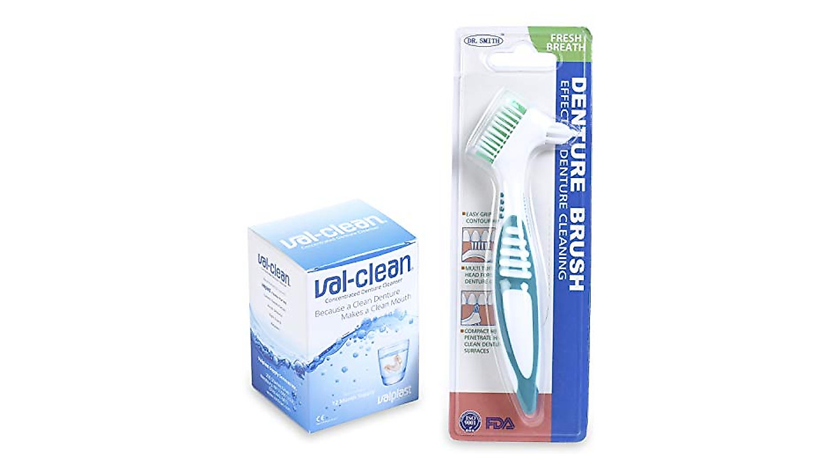 Val-Clean Denture Cleaner & Brush Bundle - Fresh Smile Everyday