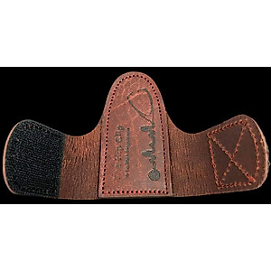 The HipClip – Handmade Leather Stethoscope Holder (Brown) Full Grain Leather