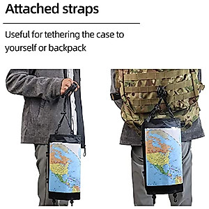 Kuuleyn Waterproof Map Case,Map Pouch,Transparent Map Storage Bag Waterproof Folding Storage Pouch for Outdoor Hiking Camping