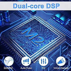 2049 12w Cardioid Dynamic Wireless Microphone, Handheld Wireless Bluetooth Karaoke Systems Karaoke Microphone for Home,Outdoor,Party,Classroom,Wedding,Car (X50, Starry Silver)