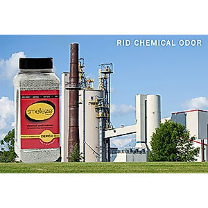 SMELLEZE Natural Chemical Odor Remover Granules: 2 lb. Bottle. Perfect for Floors & Outdoor Chemical Smells