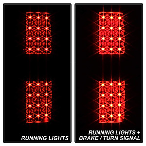 ACANII - For 2009-2014 Ford F150 Pickup Truck Black Housing Smoked Lens LED Tail Lights Brake Lamps Assembly Left+Right