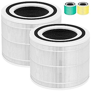 True HEPA Filter Replacement for 240 Air Purifier,3 in 1 True HEPA Activated Carbon Filter,2 Pack
