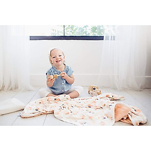 Caroline Copper Pearl Three-Layer Baby Quilt: Soft Quilts for Boys and Girls | Breathable, Cozy Toddler Blanket | Newborn Quilt | 46x46 Premium Polyester/Rayon