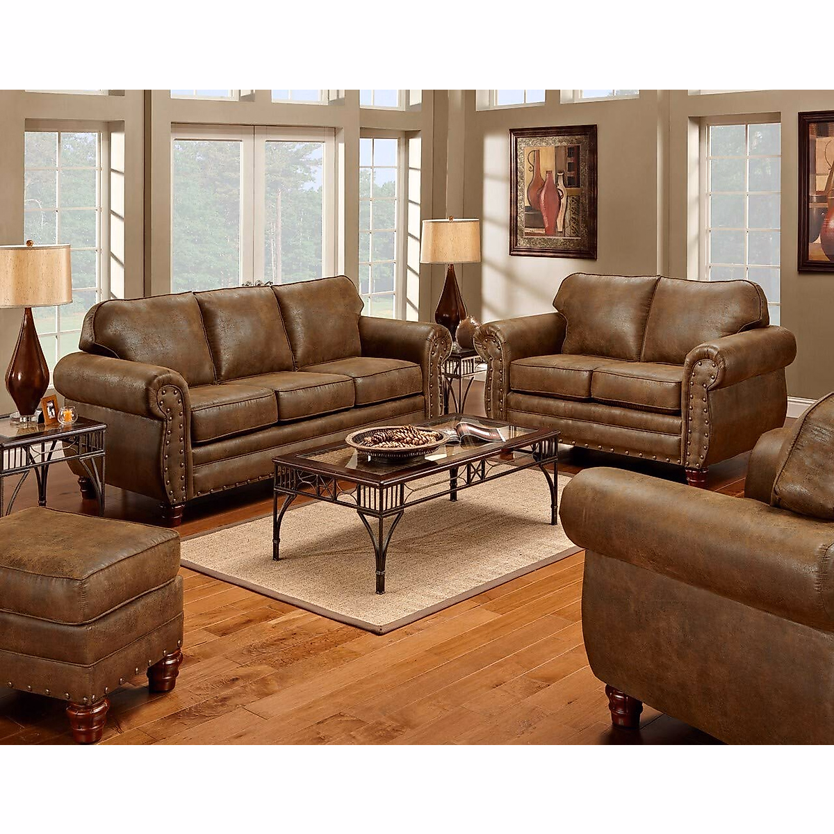 American Furniture Classics 4-Piece Sedona Sleeper Collection Sofa Sleeper, Loveseat, Chair, Ottoman