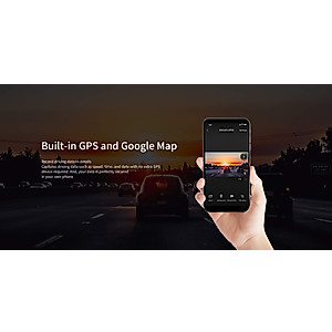 360 Dash Cam, 1296P FHD Car DashCam, 160° Wide Angle Car Camera, Color Night Vision, Built in WiFi GPS, Support Google Map, 24hr Motion Detection Parking Mode, Loop Recording(SD Card Not Included)