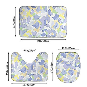 ZLDXDP 3 PCS Set Toilet Anti Slip Floor Mat Cover Shower Decoration Cushion Rugs Bath Entrance Doormat
