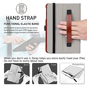 ZtotopCase for iPad Mini 5 2019/Mini 4 3 2 1 Case 7.9 Inch, Premium PU Leather Folio Stand Cover with Auto Wake/Sleep, Front Card Pocket for iPad Mini 5th/4th/3rd/2nd/1st Generation, Brown