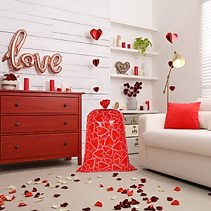 10 Pcs 56" Extra Large Baby Shower Gift Bag Jumbo Big Red Plastic Gift Bags for Girls for Presents Huge Gifts Baby Wrapping Paper Bags with Ribbon Cords for Weddings, Valentine's Day, Bridal Showers