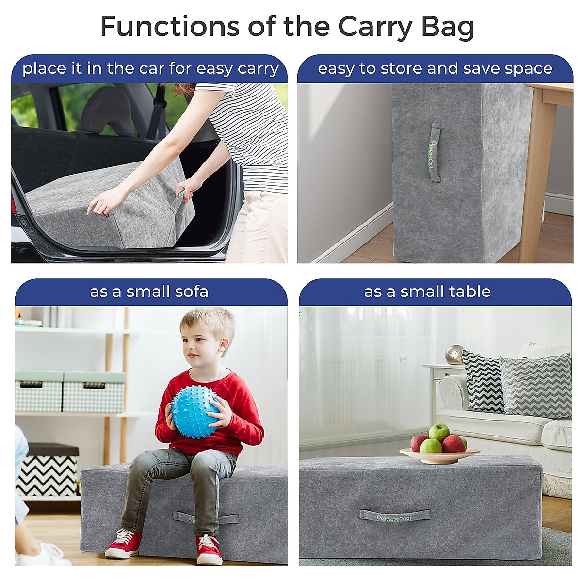 MeMoreCool Tri Folding Mattress Twin, Foldable Mattress Trifold Foam Bed Floor Mattress for Adults, Portable Mattress Tri Fold Guest Bed, Fold Up Futon Floor Sleeping Mat Tri-Fold Mattress