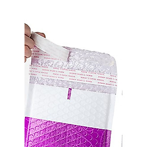 Kipulu™ 100% Biodegradable Bubble Mailers,25pcs Padded Packaging Wrap Envelopes Pouches Eco Friendly no glue, no plastic, Christmas wrapping (6 x 10 purple)