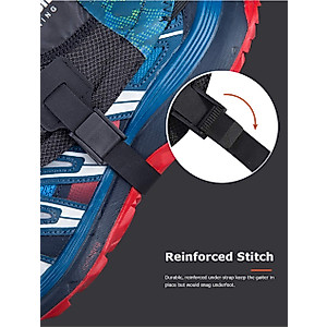 Keep outdoor 1 Pair Low Trail Running Gaiters Sandproof Ankle Gaiters Lightweight Protective Reflective Shoe Covers for Hiking Walking Marathon