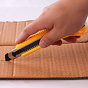 Zog Utility Knife with Ultra Sharp Black Blade, Retractable Box Cutter,Two Sizes and Colors - Craft Knife Set for Office, Home,4-Pack(Two Big and Two Small)