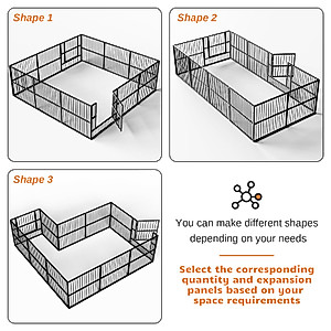 RYPetmia Dog Playpen 31.5" Height Puppy Pen,Heavy duty 31"- 63" Inch Extendable, Safe and Sturdy dog pens, Easy Assemble for Outdoor Indoor pet playpen