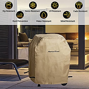MASTER COOK Gas Grill Rain Cover, Heavy Duty Waterproof and Weather Resistant Oxford Fabric Cover 30.31‘’ L x 21.26‘’ W x 40.55‘’ H