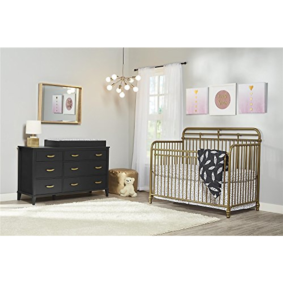 Little Seeds Monarch Hill Hawken Changing Table Topper, Black