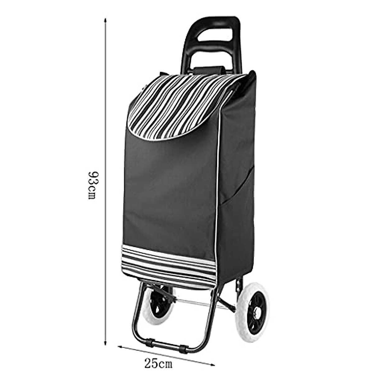 Shopping Trolley on Wheels Multi Function Shopping Cart Small Cart Collapsible Two Rounds Trolley Lever Car Small Trailer Luggage Cart Contains Cloth Bag Storage Hand Trucks,#3 ,