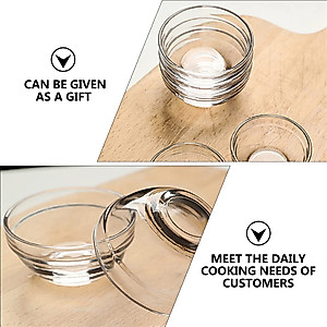 Housoutil 12 Packs 1.5oz Stackable Food Prep Bowl, Multipurpose Clear Glass Serving Bowls, Glass Stackable Dessert Bowls Set Dishware Safe for Kitchen Prep, Dessert, Dips, Candy