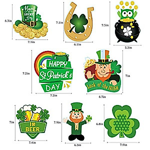 DmHirmg St Patricks Day Decorations,St Patricks Day Garland,Irish Burlap St Patricks Day Banner Flags(Green)