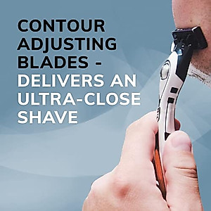 BIC Flex 5 Hybrid Disposable Razors for Men, 1 Handle and 6 Cartridges With 5 Blades, 7 Piece Razor Set for Men