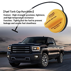 Car Gas Cap Replacement OEM#GT347 20962524 - Professional Fuel Tank Cap Compatible with GMC Sierra Chevy Silverado Cadillac Escalade for Replacing Damaged Car Accessories Gas Tank Cap
