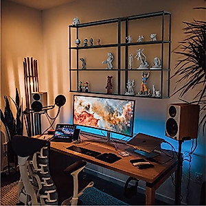 Mango Steam Wall-Mounted Steel Shelving Unit for Kitchen, Storage or Display Use -36 H x 36 W x 6 D Inches- Black -