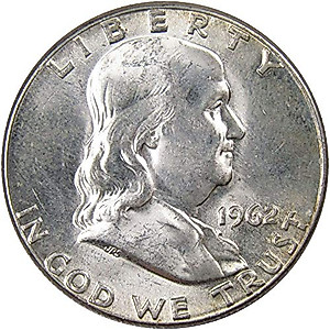 1962 Franklin Half Dollar AU About Uncirculated 90% Silver 50c US Coin