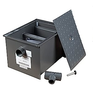 Wentworth 14 Pound Commercial Grease Trap Interceptor for Restaurant Under Sink Kitchen, 7 GPM, WP-GT-7