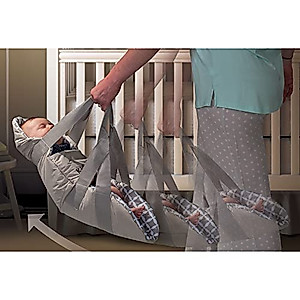 KidCo TR5101 SwingPod Unisex Travel Portable Polyester Nursery Swaddle Swing Blanket for Newborns and Babies, Gray Chevron Pattern