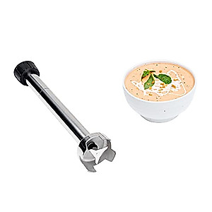 Restaurantware Hi Tek Stainless Steel Blending Shaft - Fits Variable Speed Immersion Blender - 16" - 1 count box