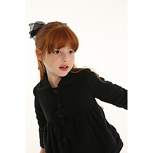 Mud Kingdom Baby Girls Jacket Fleece Turn-down Collar Button Up White 6 Months