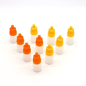 Snadulor 5ml Dropper Bottles 60 PCS Plastic Squeezable Eye Liquid Dropper Container(Random Color)