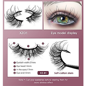 NEW 10Pairs Mink Eyelashes 100% Handmade 3D Mink Lashes Full Strip Lashes Soft False Eyelashes Makeup Lashes (XZ-05)