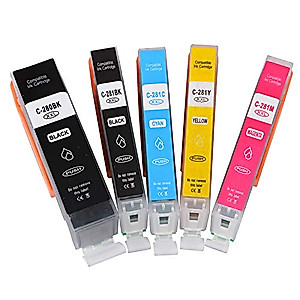 VineonTec Compatible Ink Cartridge Replacement for Canon PGI-280XXL CLI-281XXL Compatible with PIXMA TR7520 TR8520 TS6120 TS6220 TS8120 TS8220 TS9120 TS9520 TS6320 TS9521C Printer