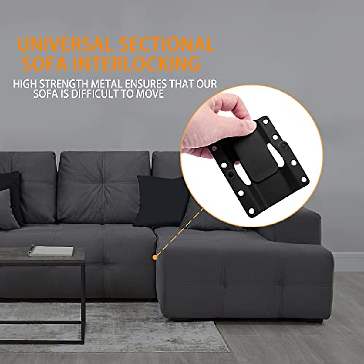 Zhitaoxun 10 Pack Universal Sectional Sofa Interlocking,Sectional Sofa Connector Bracket (5 Set)