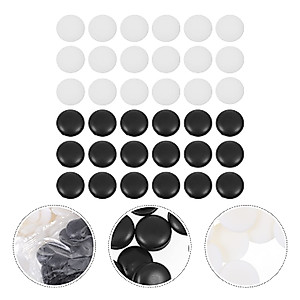 VOSAREA 2 Bags Go Chess Game Ceramics Stones Go Game Pieces Go Game Stones Set for Classic Strategy Go Board Game