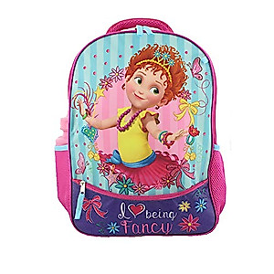 Fancy Nancy Girls 5 piece Backpack and Snack Bag School Set (One Size, Pink/Blue)