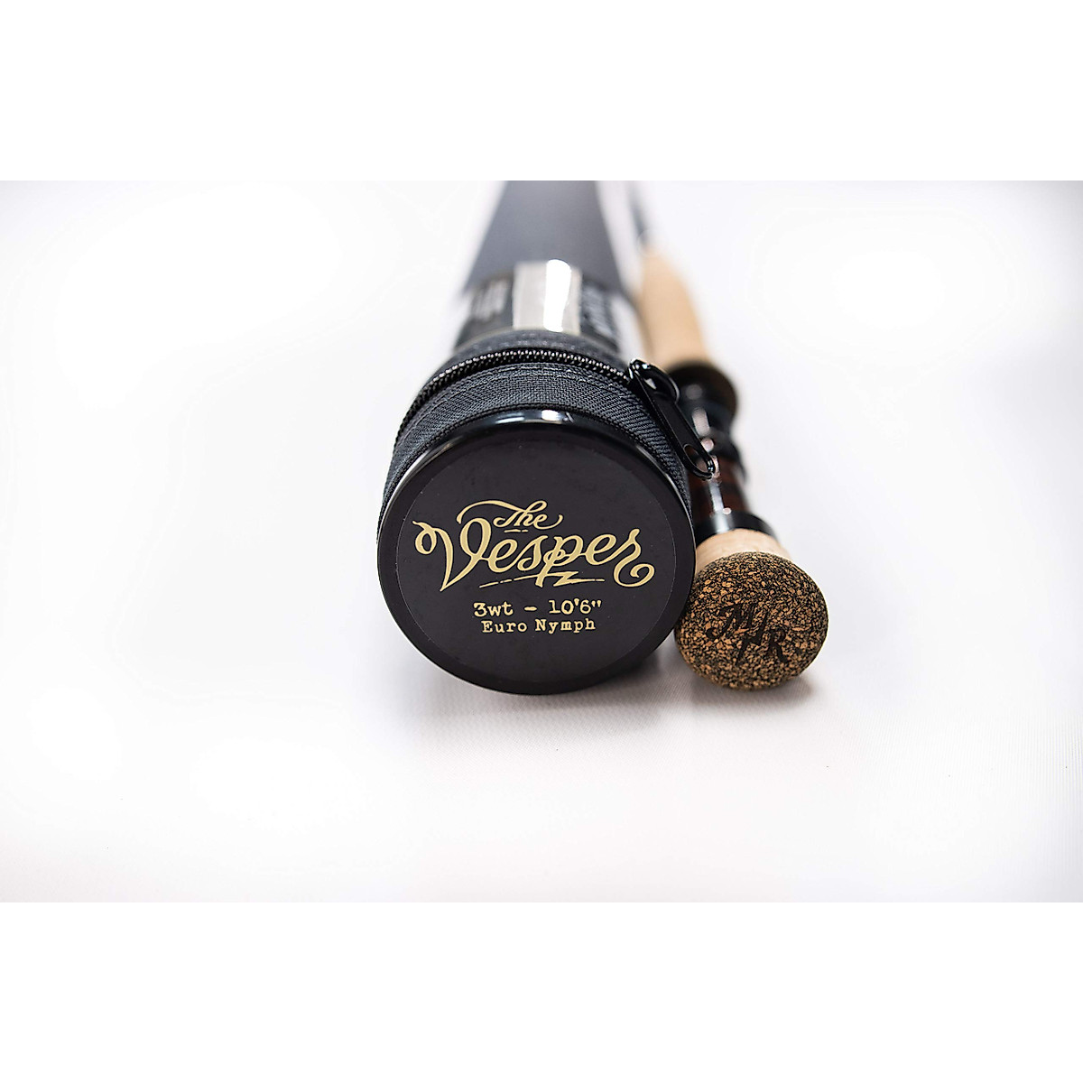 Moonshine Rod Co. Fly Fishing Rod with Carrying Case and Extra Rod Tip Section Fast Action, The Vesper, 3wt 10'6" ESN