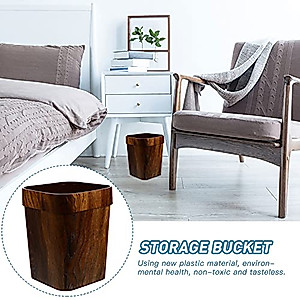 NUOBESTY Trash Can Wastebasket Plastic Garbage Can Recycling Bin for Home Kitchen Bedroom Living Room Bathroom Office Coffee