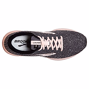 Brooks Womens Launch 7 Running Shoe - Black/Pearl/Hushed Violet - B - 11