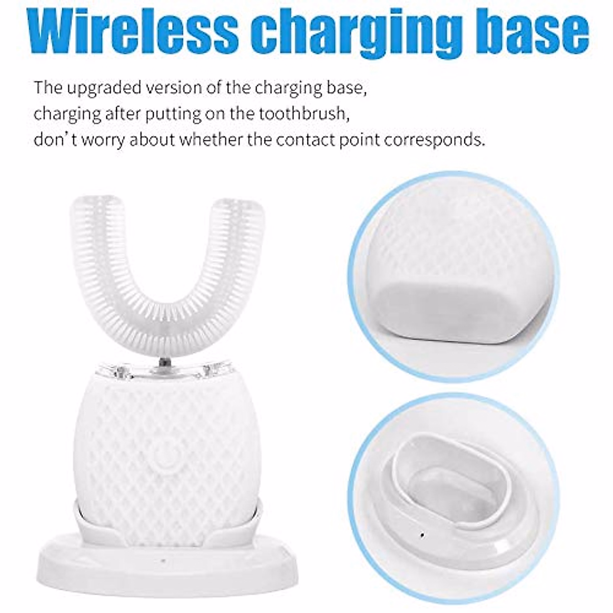 Automatic Ultrasonic Toothbrush, Automatic Toothbrush for Adults, 360° Sonic Toothbrush Waterproof, Rechargeable Portable Electric Ultrasonic Toothbrush, Teeth whitening Brush for Travel and Household